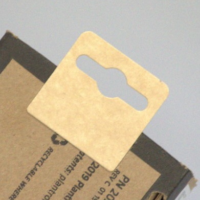 Eco Brown Cardboard Hang Tabs - POS Tapes
